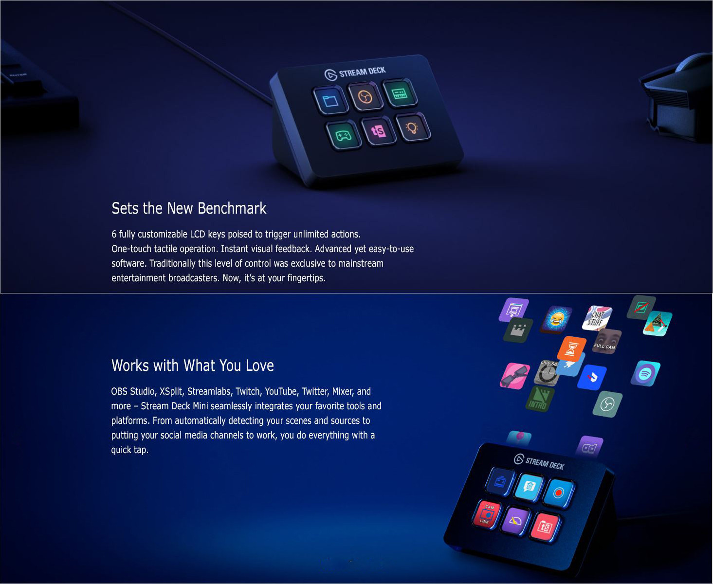 Corsair Elgato Stream Deck Mini - Live Content Creation Controller with ...