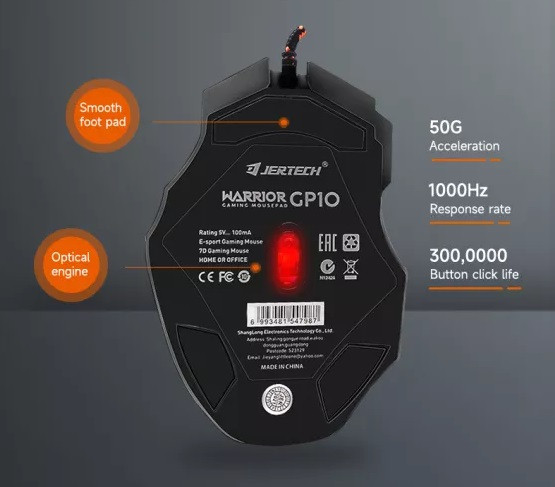 E13 JERTECH GP10 GAMING MOUSE & MOUSE PAD [SBN:NO NILAI:NO MELAKA:NO HPS:NO] | Thye Hin Computer