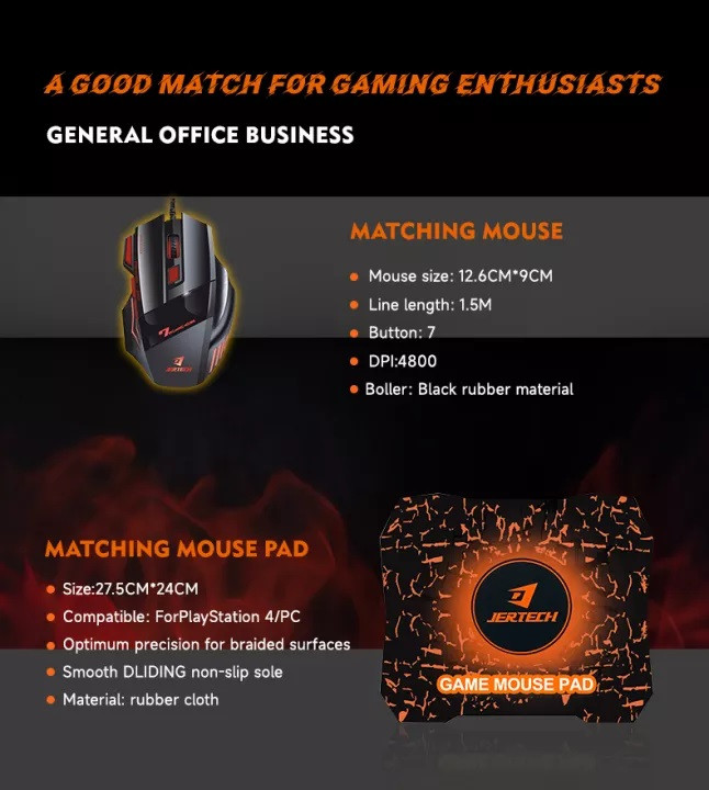 E13 JERTECH GP10 GAMING MOUSE & MOUSE PAD [SBN:NO NILAI:NO MELAKA:NO HPS:NO] | Thye Hin Computer