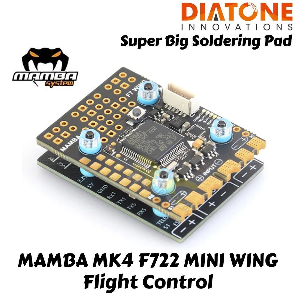 Diatone MAMBA (20×20) MK4 F722 MINI WING 3-6S Flight Control Suitable ...