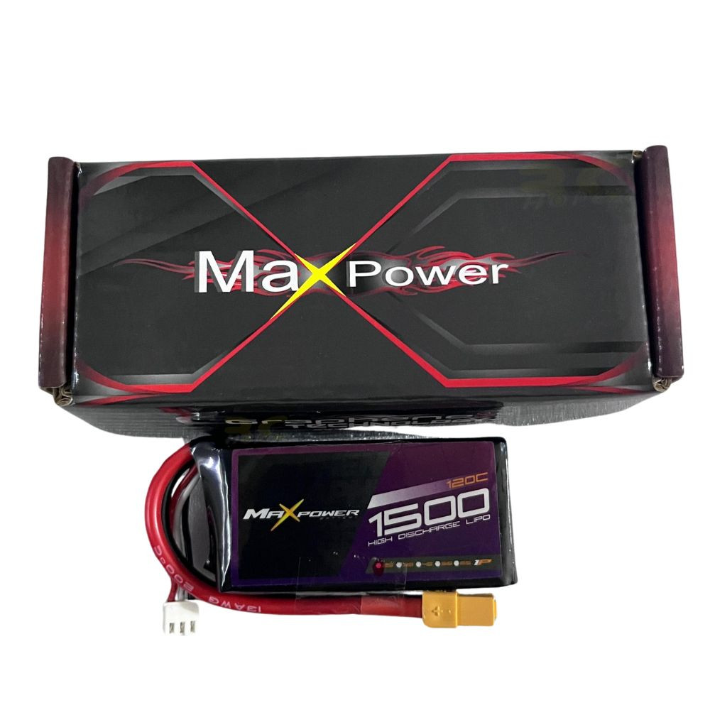 Maxpower Graphene Lipo 7.4V 1500mAh 120C 2S Lipo Battery with XT60 Plug ...