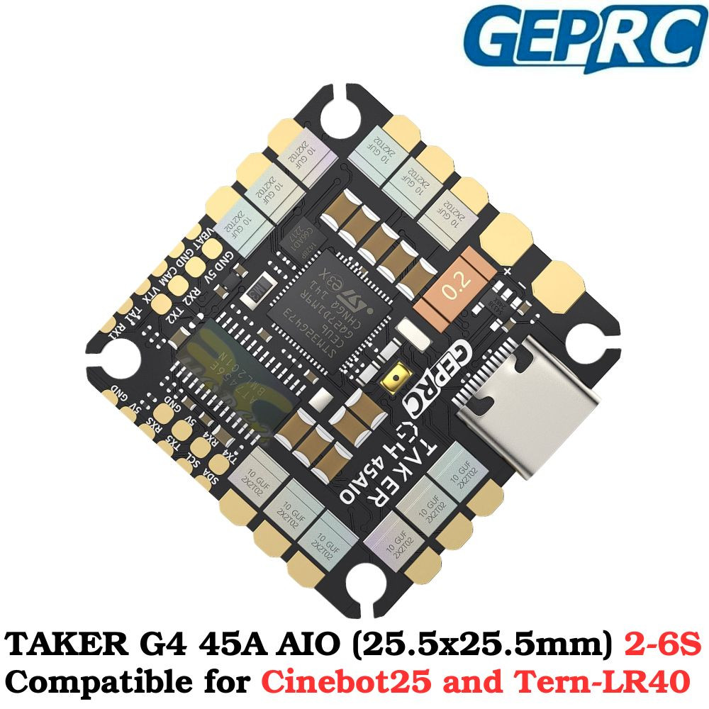 GEPRC TAKER G4 45A AIO 2-6S G4 FC 45A 4in1 ESC 25.5×25.5mm for ...