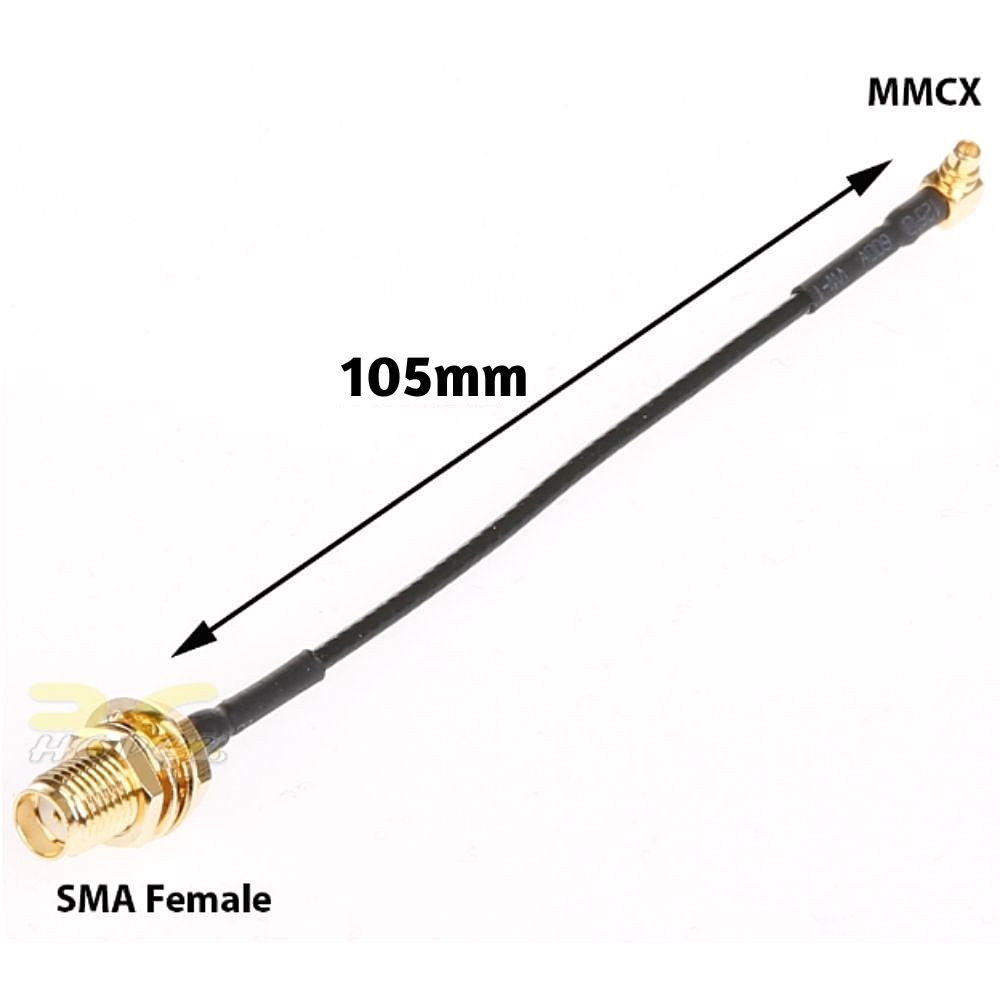 MMCX-L to SMA Female Antenna Extension Adapter Cable 95mm/105mm ...