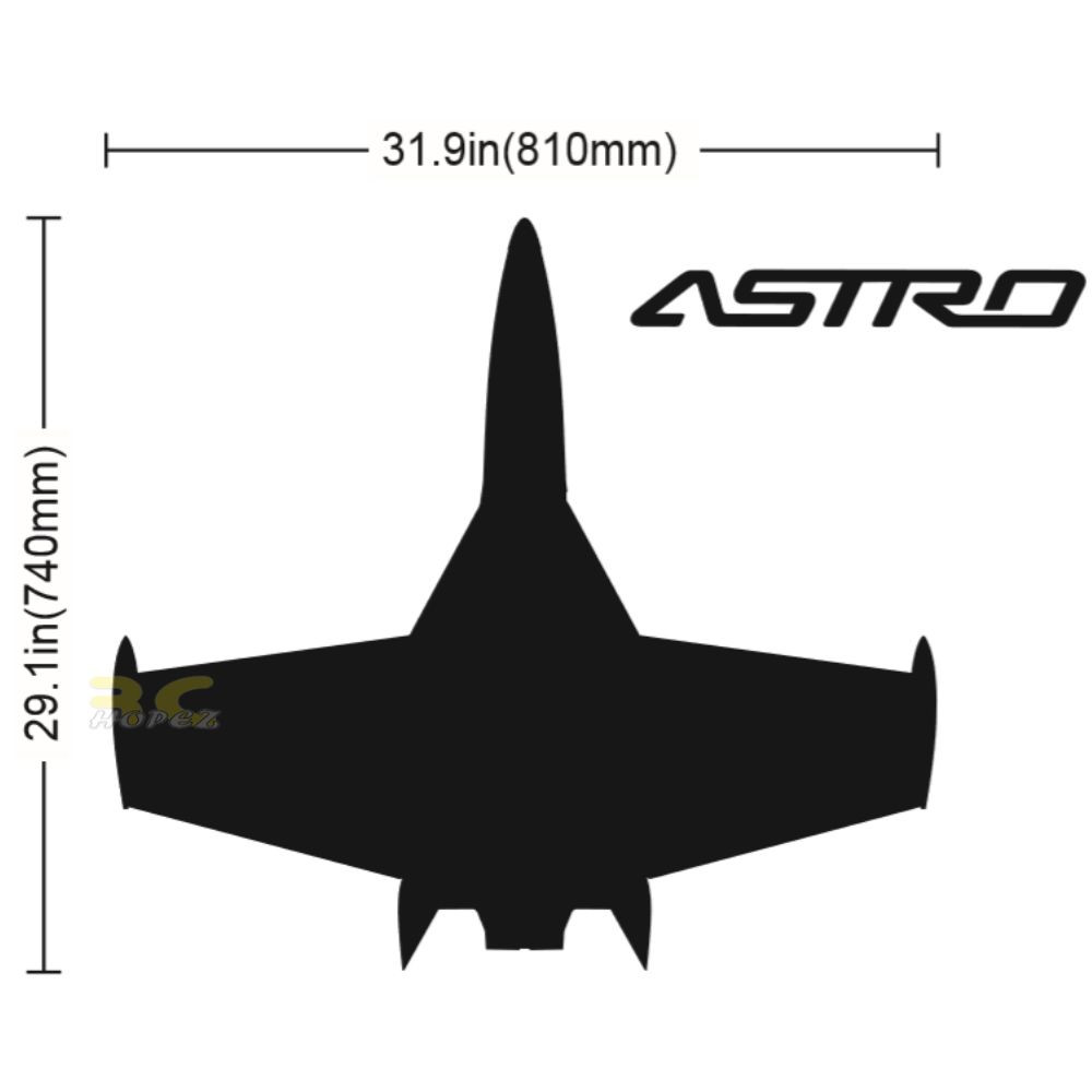 Pusher RC Plane Jet Kit Ultra Z Astro 810mm Wingspan EDF ZT003 – RC HOPEZ
