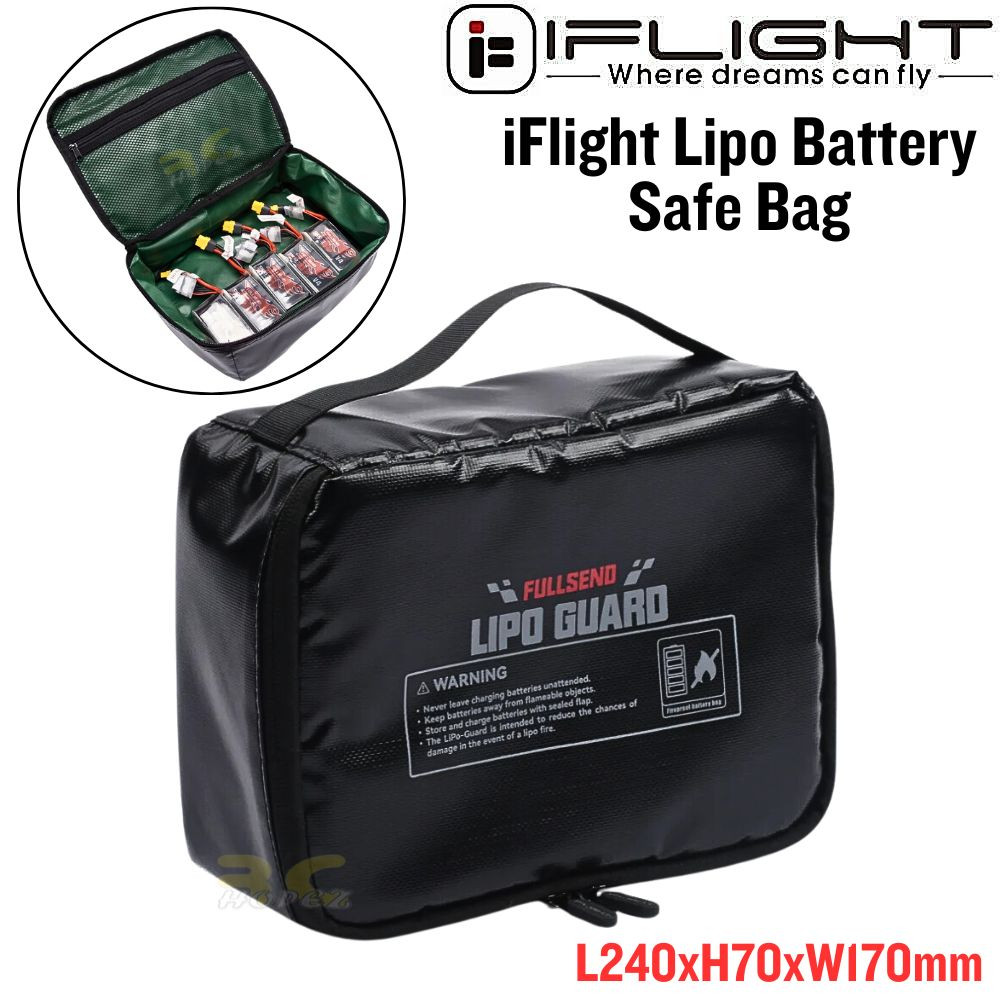 iFlight Lipo Safe Bag Double Zipper FireProof ExplosionProof for Lipo ...