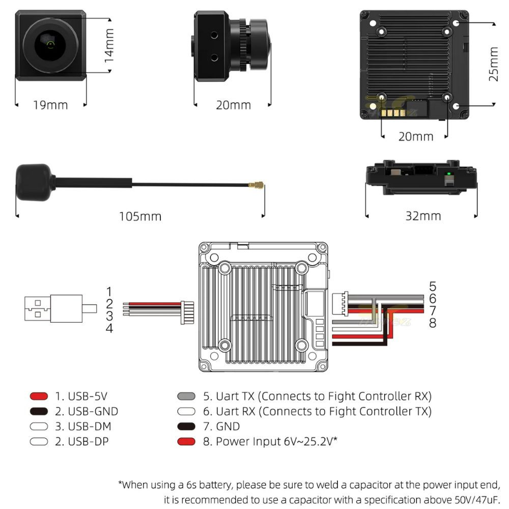 Caddx Walksnail Avatar HD V2 Camera / VTX V2 Kit 8G/32G WN-Avatar V2 ...