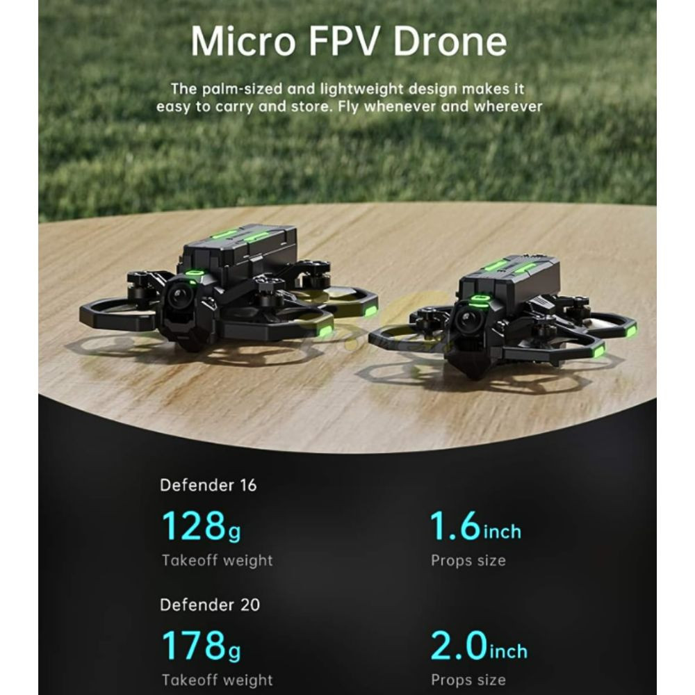 iFlight Defender 16 1.6 Inch 2S HD Drone With DJI O3 Air Unit DF16-HD ...