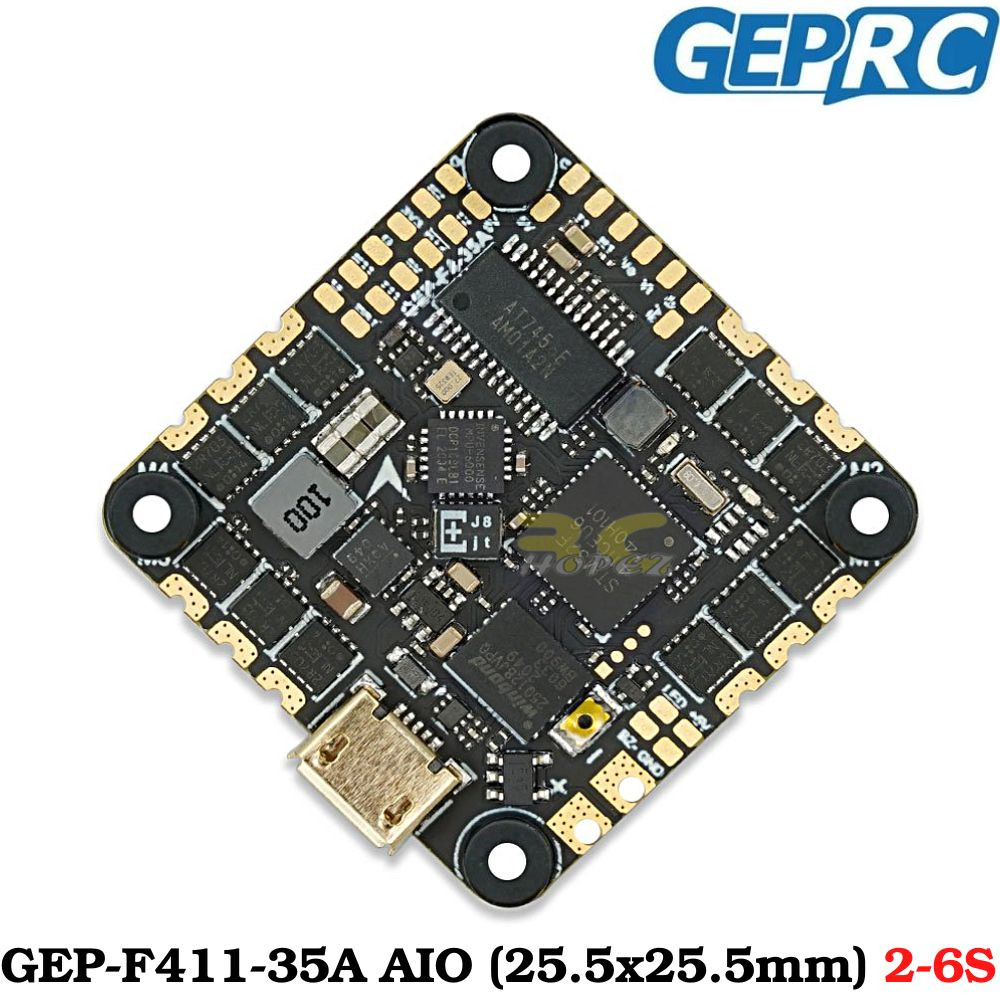 GEPRC GEP-F411-35A AIO 2-6S 8 bits Brushless ESC (25.5×25.5mm) for ...