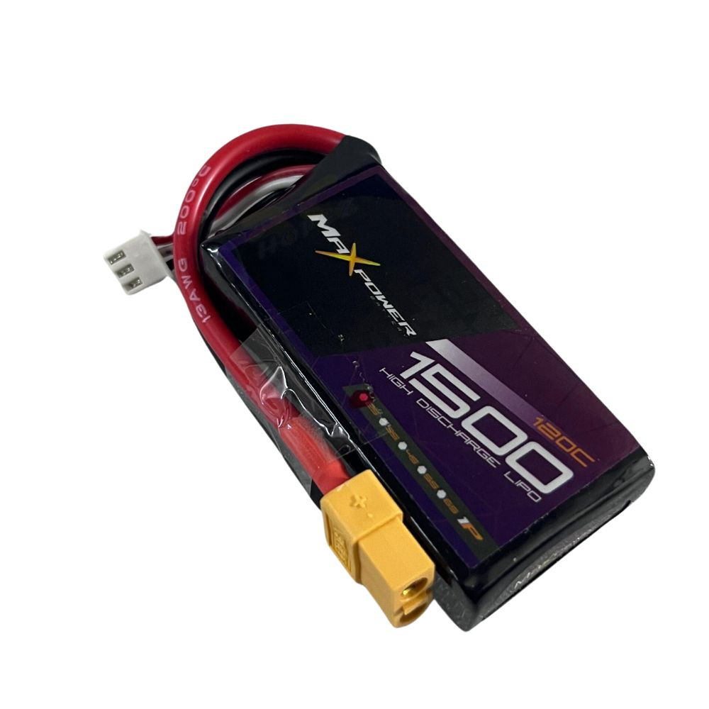 Maxpower Graphene Lipo 7.4V 1500mAh 120C 2S Lipo Battery with XT60 Plug MP1512-2G – RC HOPEZ
