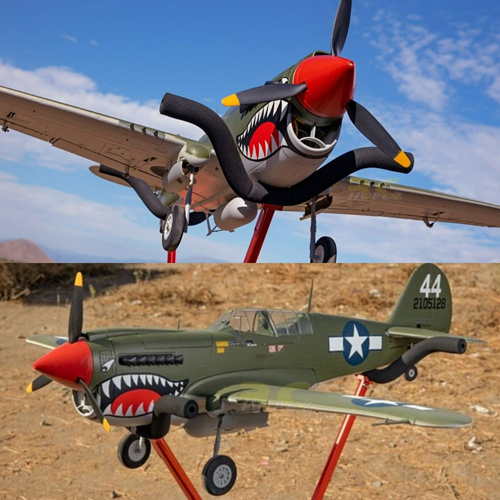 AF Model RC Warbird P-40 Warhawk 1100mm Wingspan Plane Green PNP AF-P40 ...