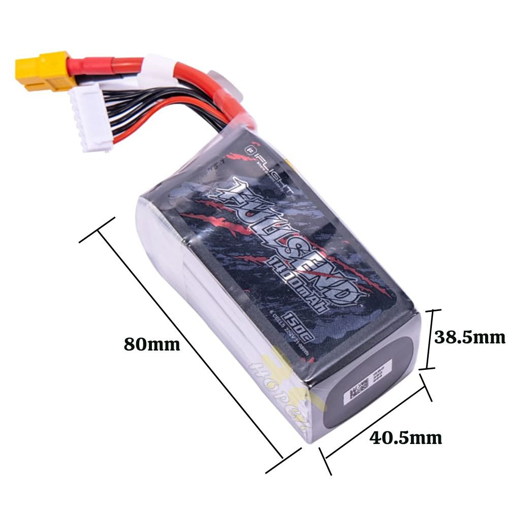 iFlight FULLSEND 1400mAh 150C 6S1P 22.2V Lipo Battery XT60H Plug MX1400 ...