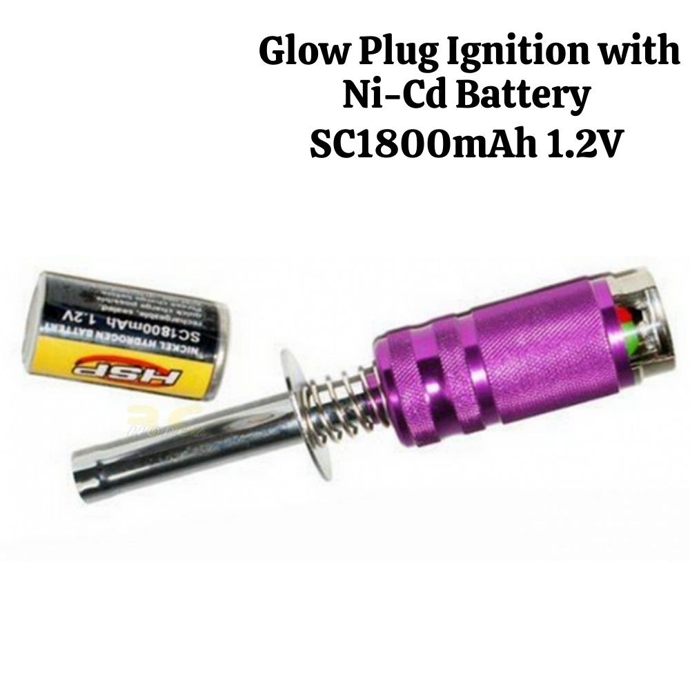 Glow Plug Ignition with Ni-Cd Battery SC1800mAh 1.2V T80102 – RC HOPEZ