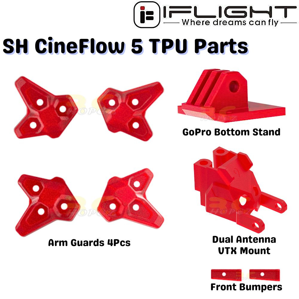 iFlight Cineflow 5 O4 TPU Replacement Parts Arm Guards Dual Antenna VTX ...