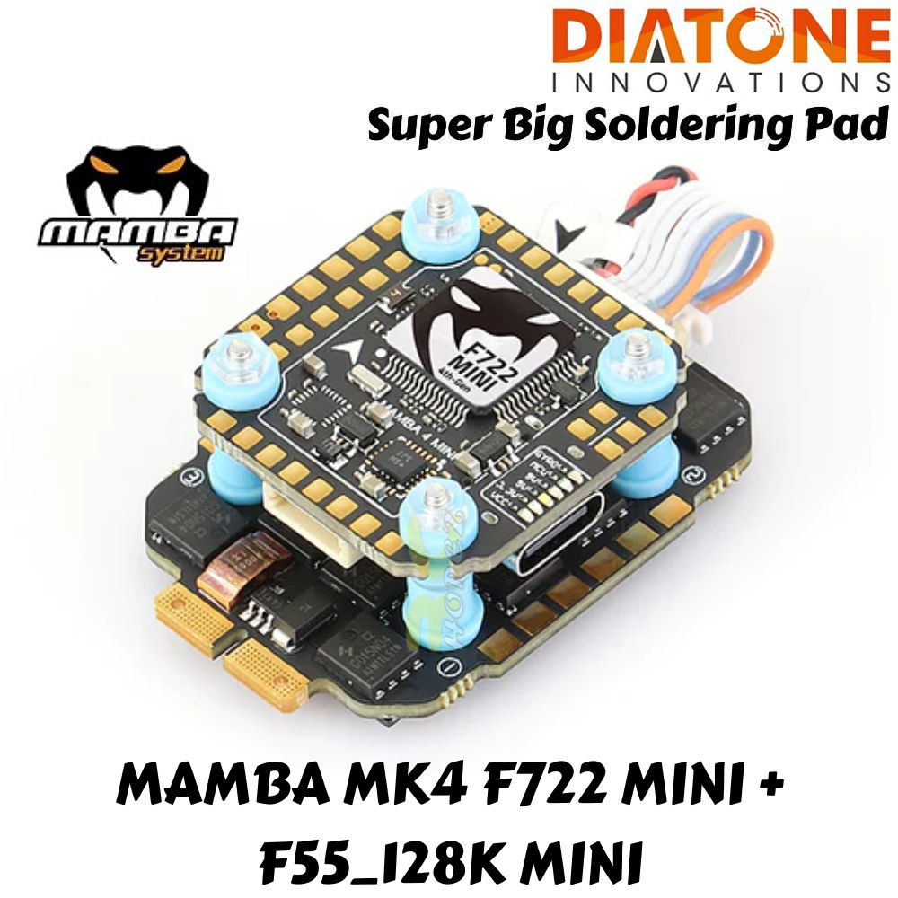 Diatone MAMBA (20×20) MK4 F722 MINI + F55/F65-128K BL32 MINI ESC 6S ...