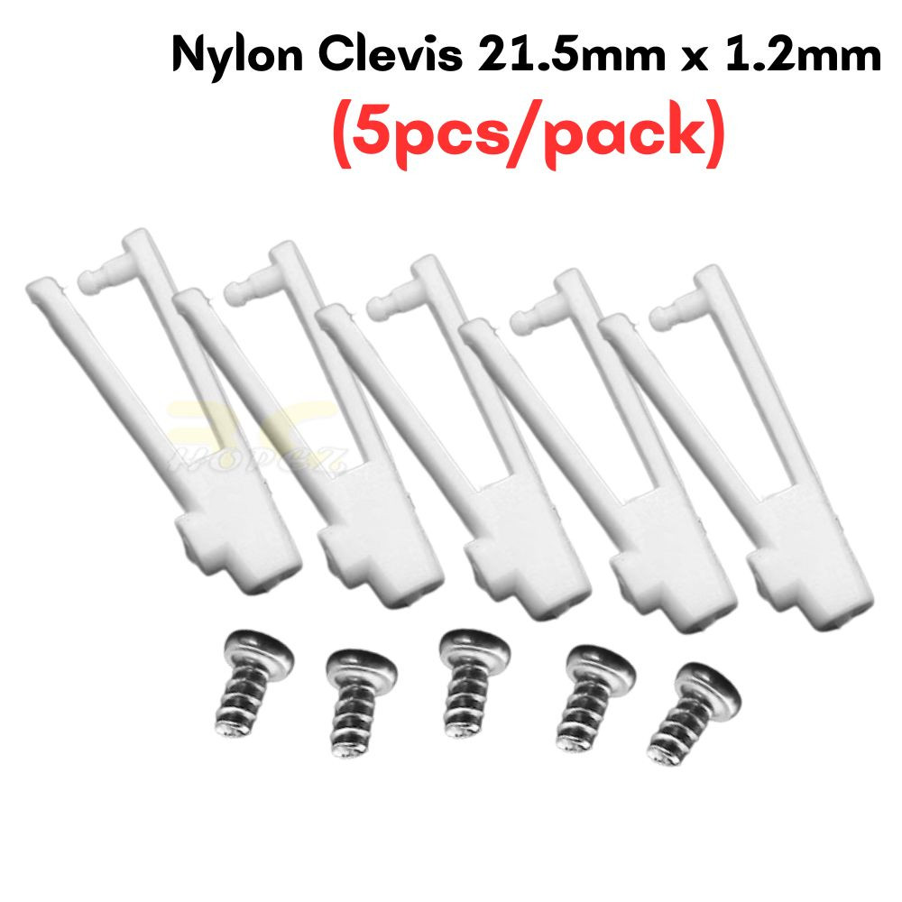 Nylon Clevis 21.5mm x 1.2mm for RC Fixed Wing Airplane (5Pcs/Pack ...