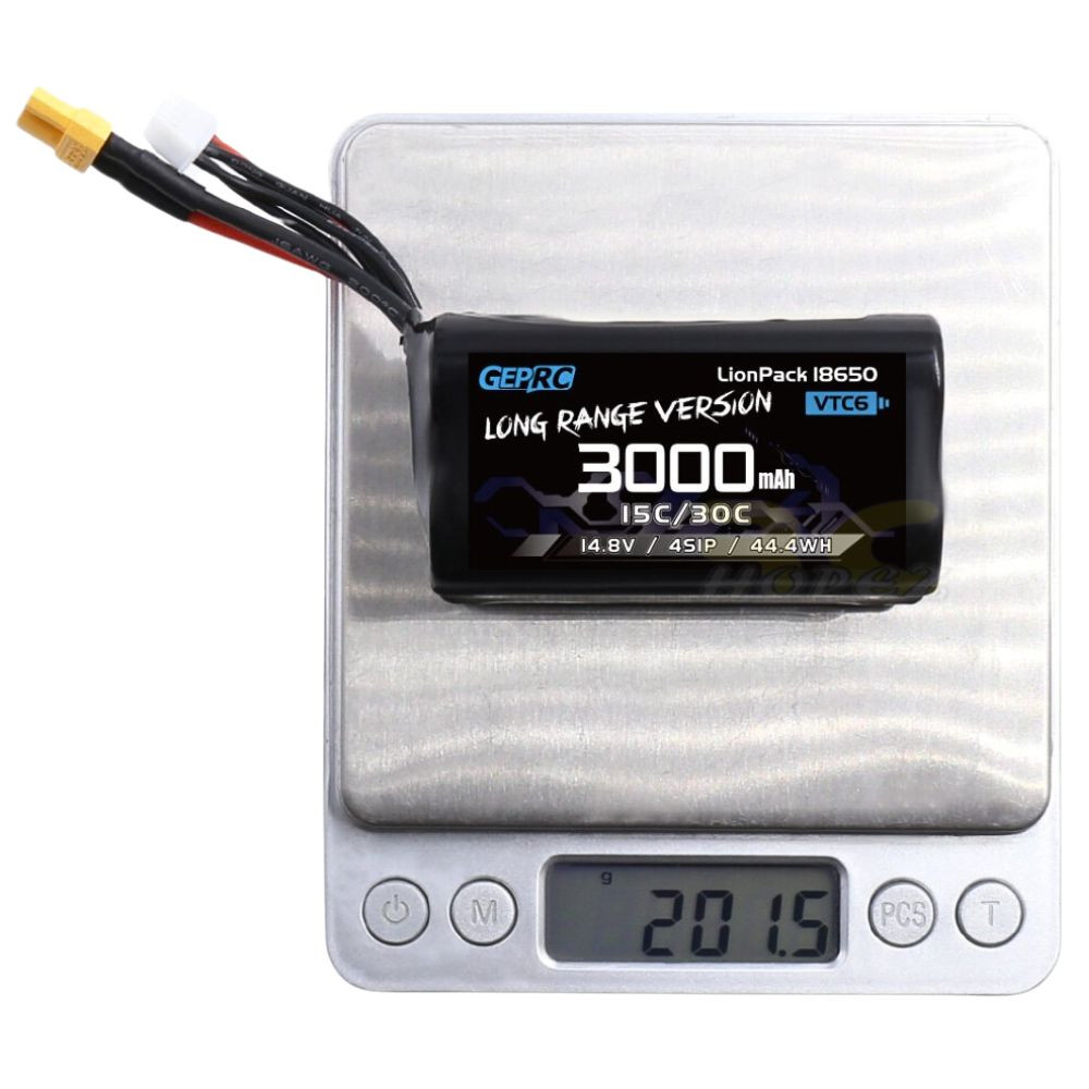 GEPRC VTC6 18650 4S1P 3000mAh 15C 14.8V Li-Ion Battery With XT30 Plug ...