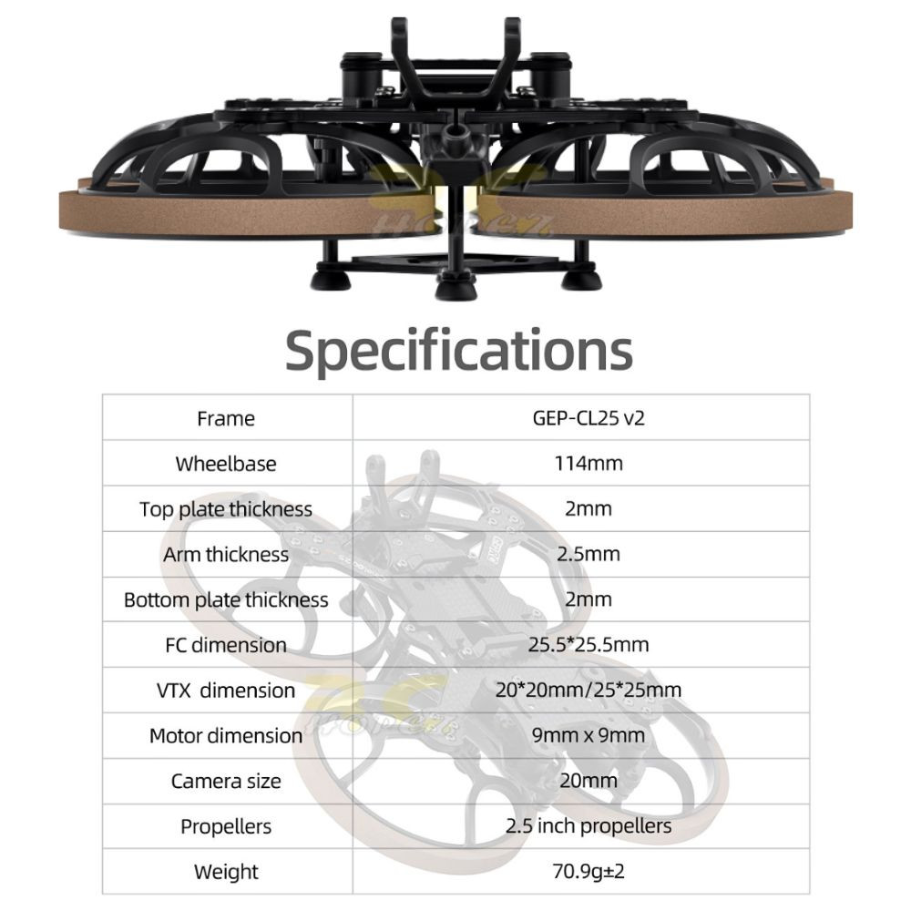 GEPRC Cinelog25 V2 Frame Kit GEP-CL25 V2 114mm 2.5Inch Compatible Analog/HD GEP-CL25 V2 – RC HOPEZ