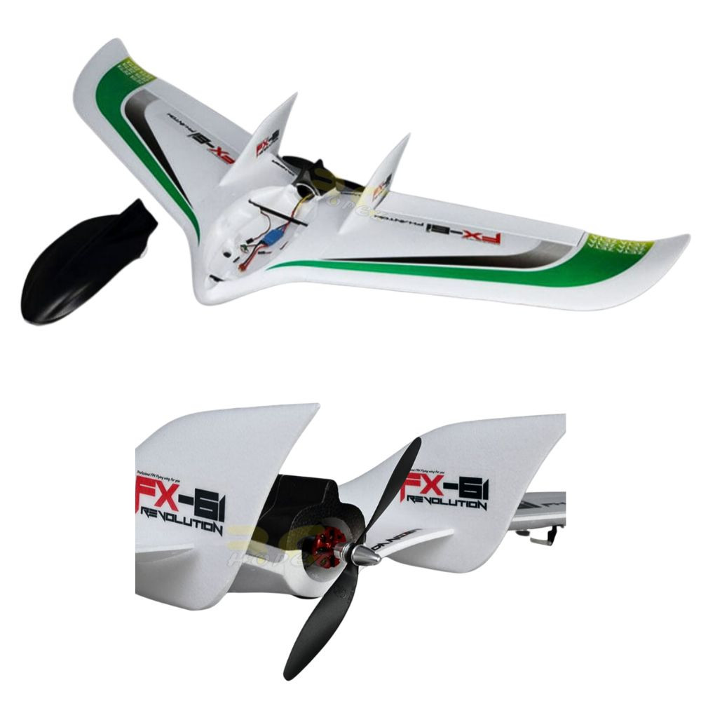 Pusher RC Plane Jet Kit Zeta FX-61 Phantom 1550mm FPV Flying Wing EPO ...