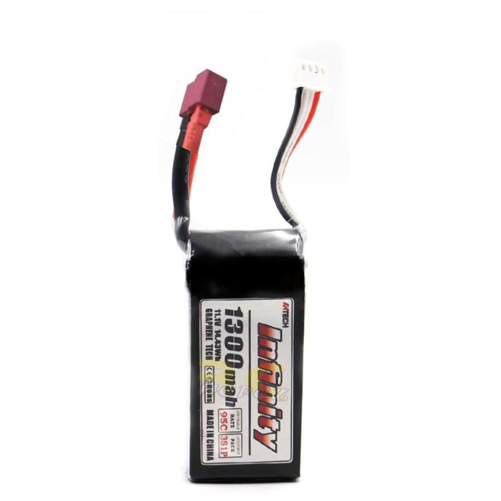 AHTECH Infinity 3S 11.1V 1300mAh 95C Graphene Lipo Battery with Dean Plug AI1300/95-3SD – RC HOPEZ