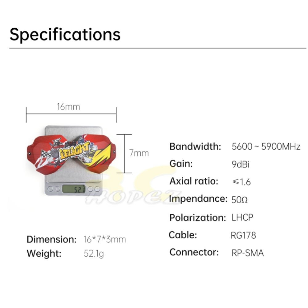 iFlight Crystal HD Carbon Fiber Patch and Black Mushroom 5.8GHz ...