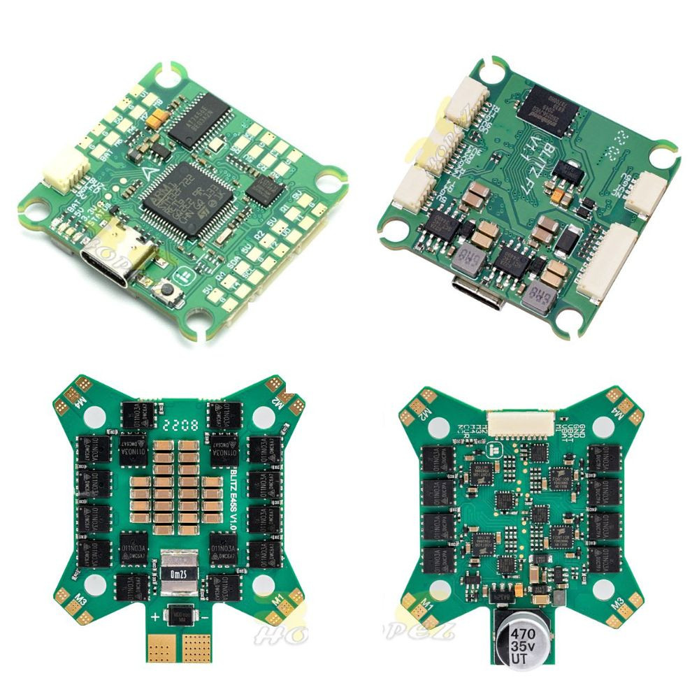 iFlight 30.5×30.5mm BLITZ F7 V1.1 Flight Controller & E45S 45A BLHELI_S ...