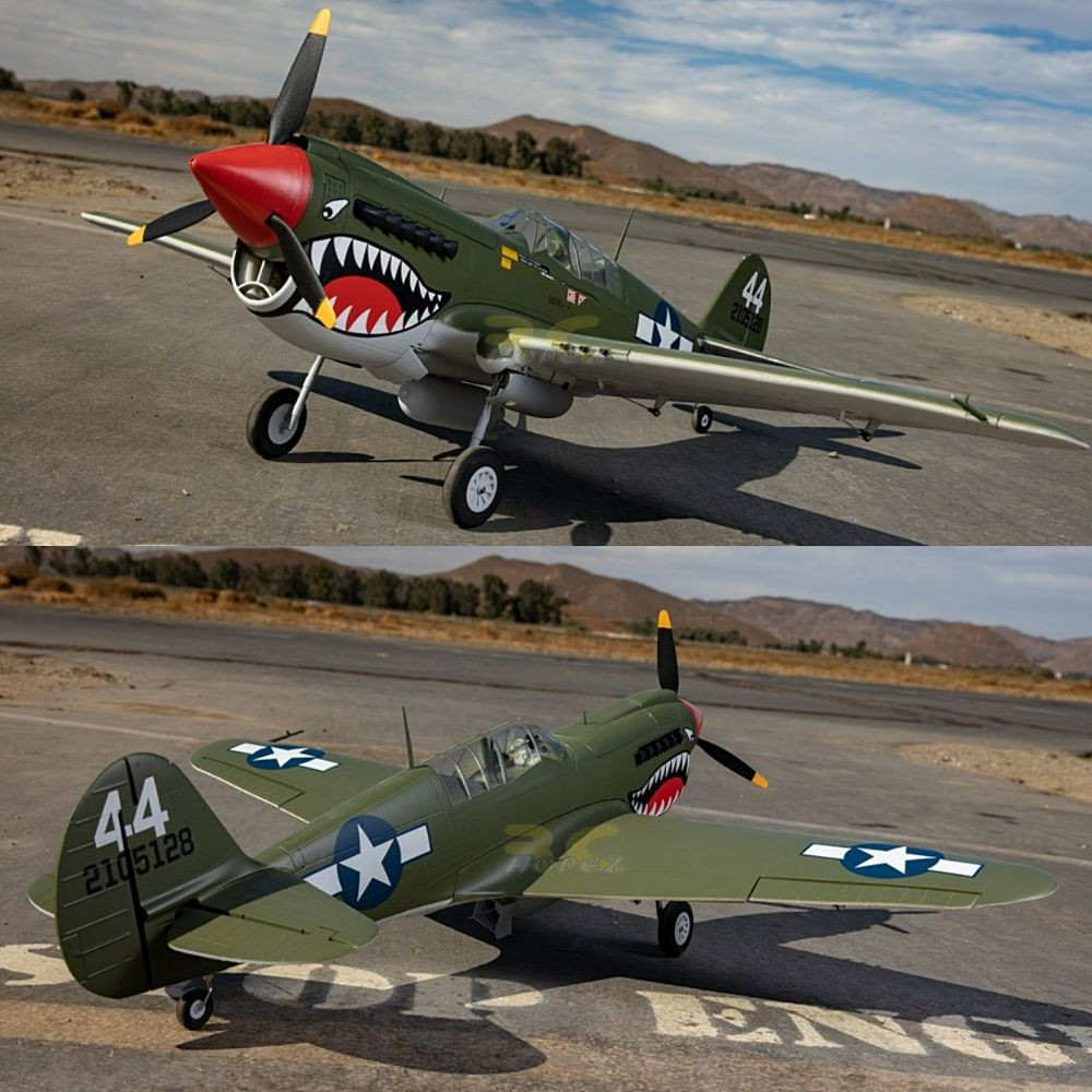 AF Model RC Warbird P-40 Warhawk 1100mm Wingspan Plane Green PNP AF-P40 ...