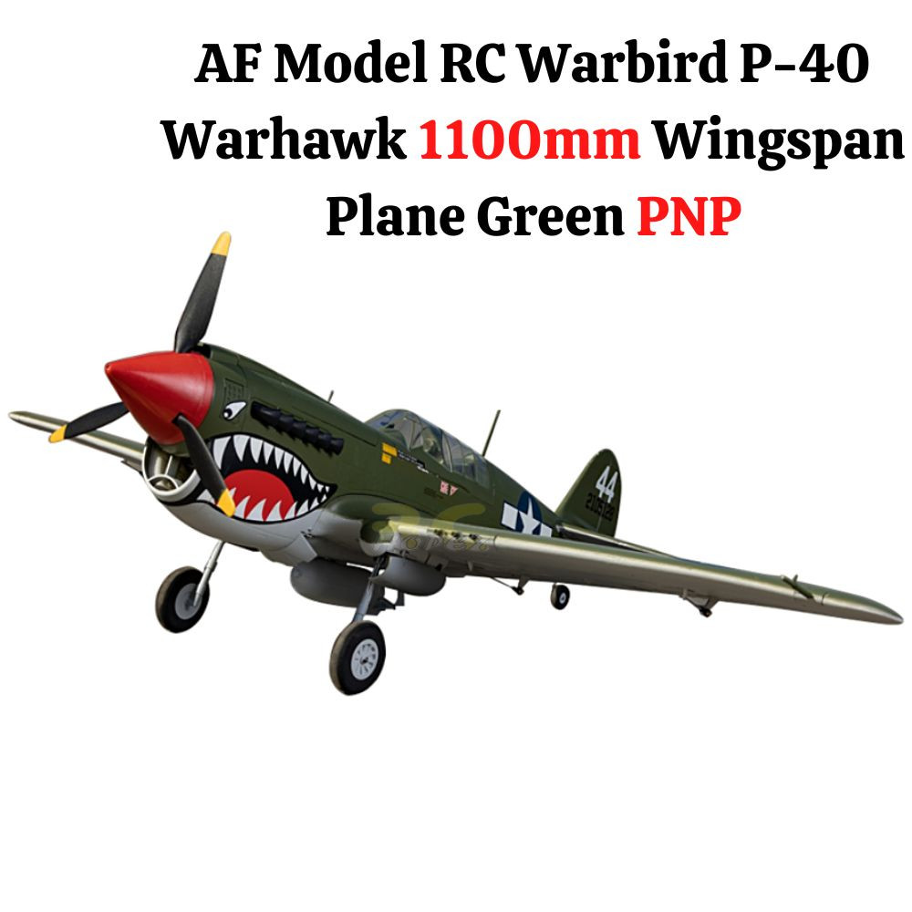 AF Model RC Warbird P-40 Warhawk 1100mm Wingspan Plane Green PNP AF-P40 ...