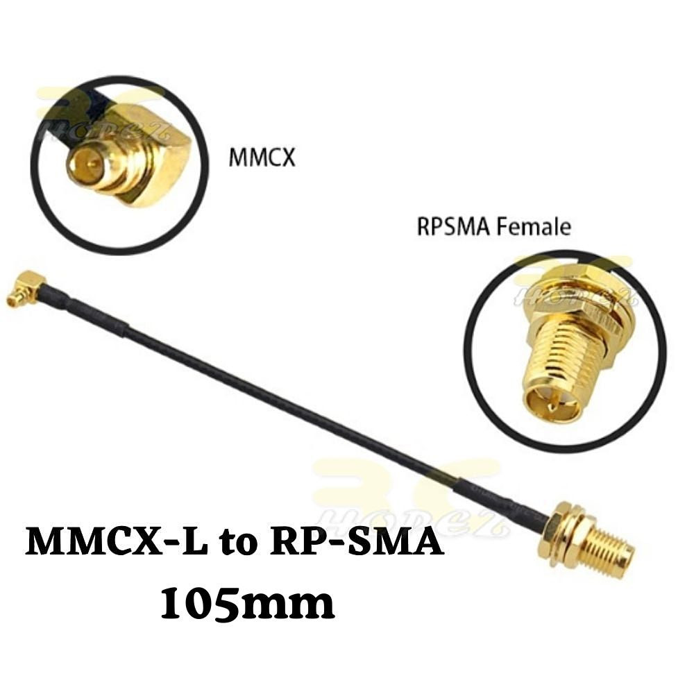 MMCX-L to RP-SMA Female Antenna Extension Adapter Cable 105mm ZX1001 ...