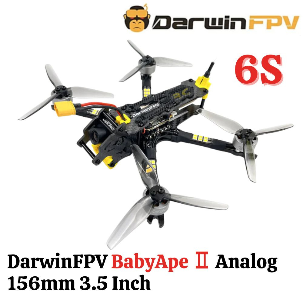 DarwinFPV BabyApe Ⅱ BabyApe 2 Analog 6S 156mm 3.5Inch F411 FC 30A ESC ...