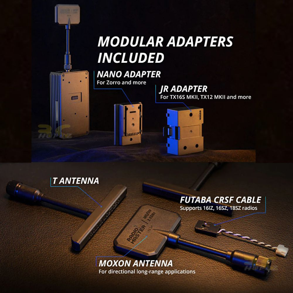 RadioMaster Ranger 2.4GHz ELRS Module with Nano Micro Adapter for Zorro ...