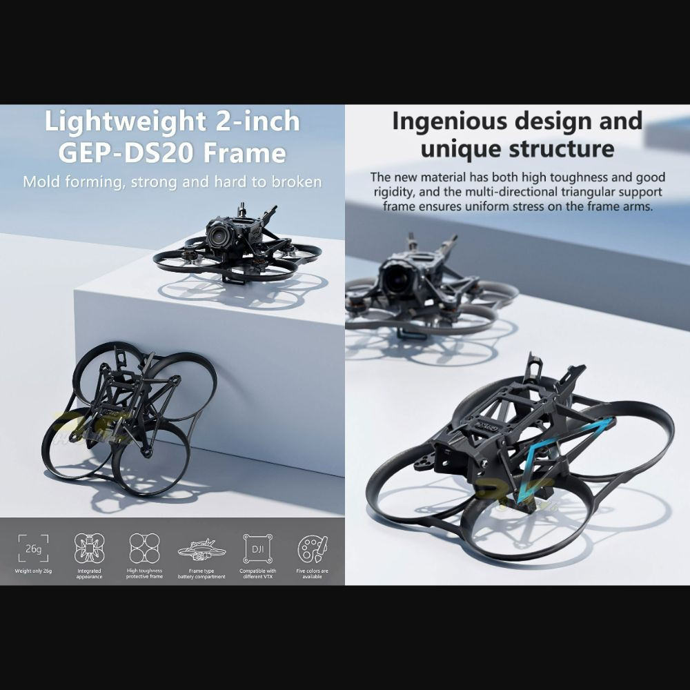 GEPRC DarkStar20 DS20 90mm 2 Inch Compatible DJI 03 Air Unit Frame Kit ...