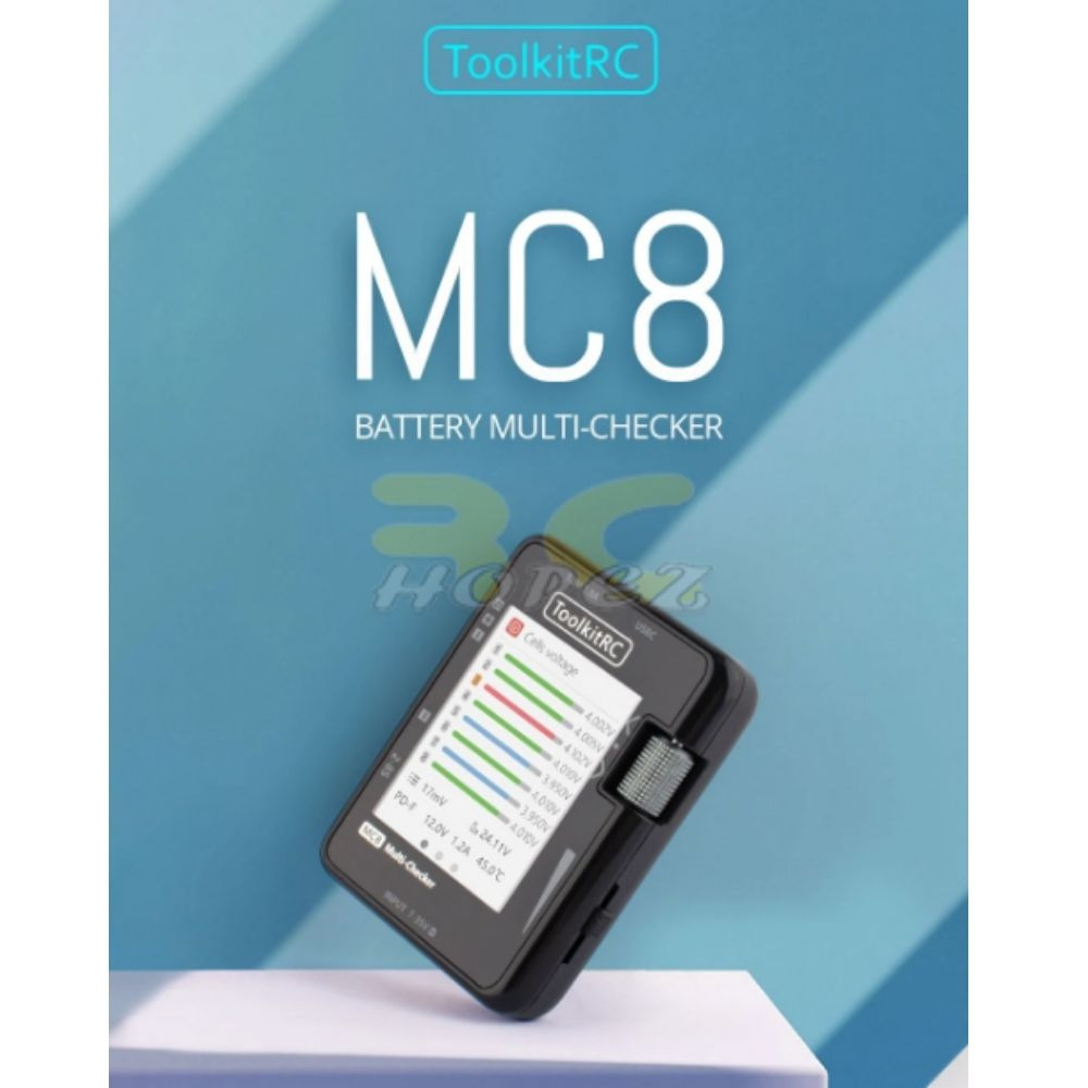 ToolkitRC MC8 Mini Size Cell checker 32 Bit Battery Multi-Checker PWM ...