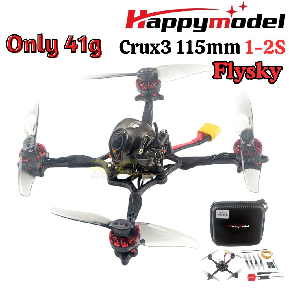 Happymodel Crux3 115mm 1-2S CrazybeeX V2.2 4In1 AIO w/Caddx ANT 1200tvl ...