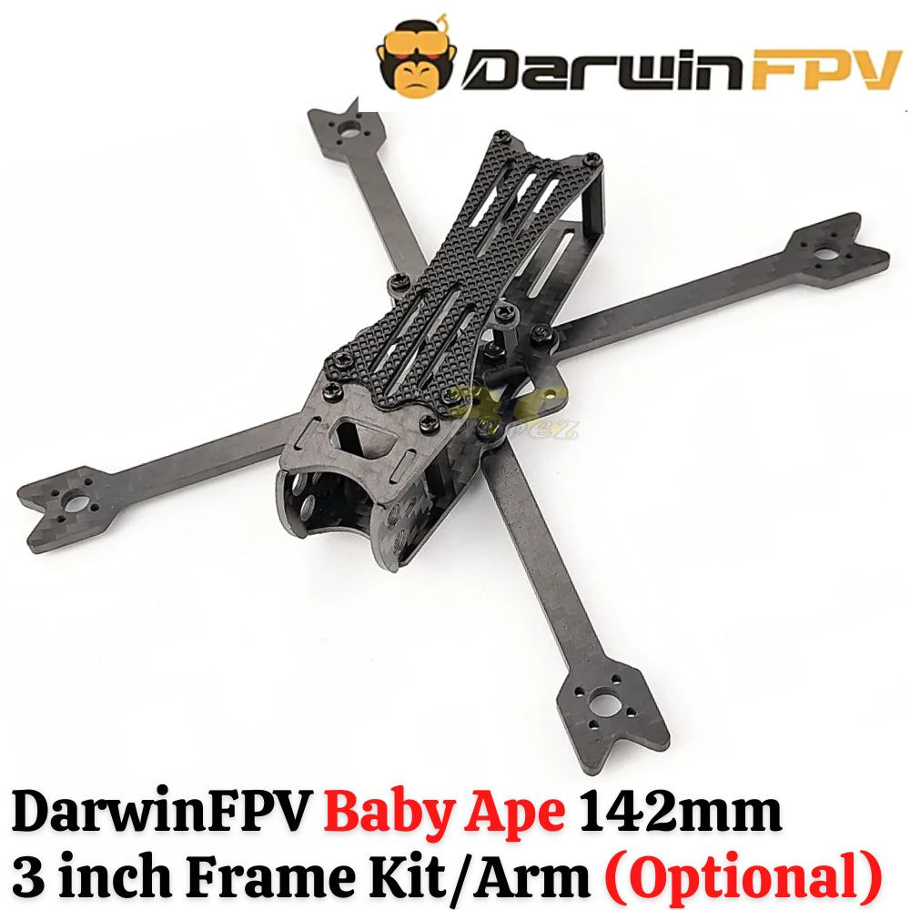 DarwinFPV Baby Ape 142mm 3 Inch Darwin Frame Kit / Darwin Arm (Optional) DW-Frame – RC HOPEZ