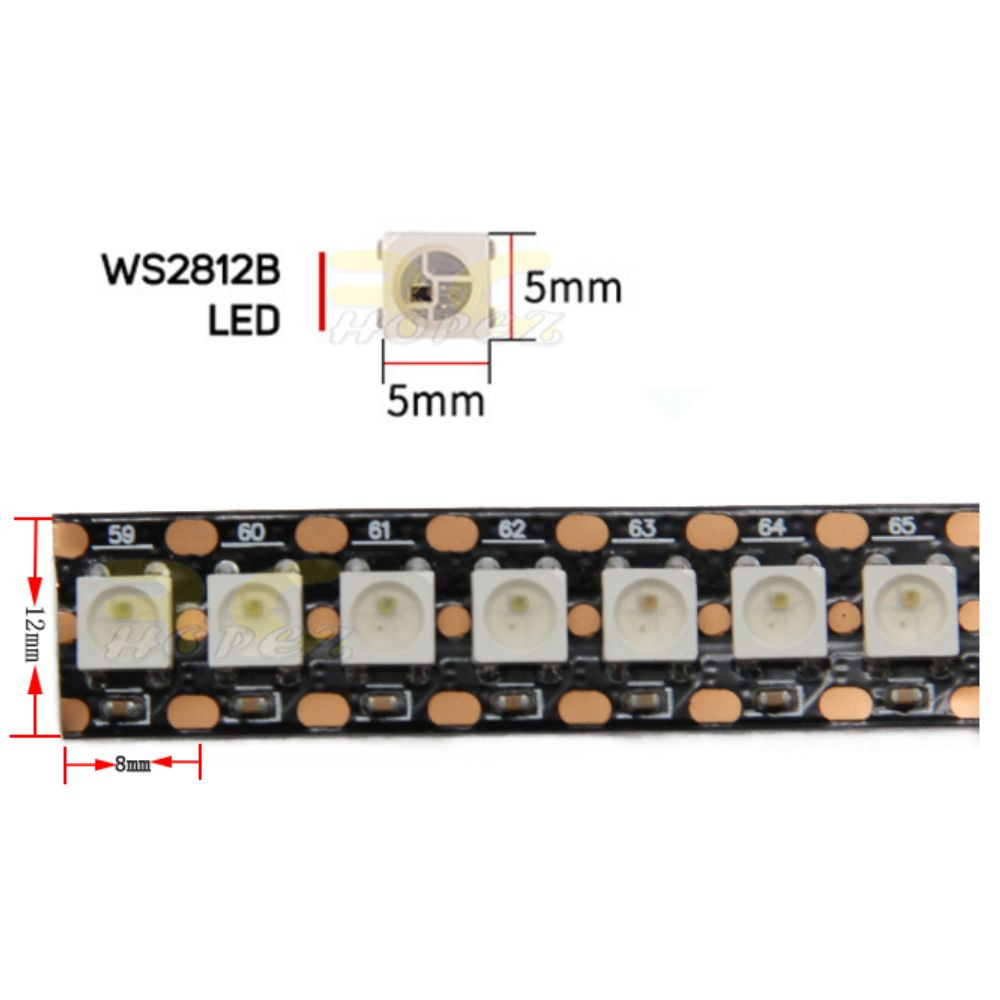 WS2812B RGB 2/3/4/5/6/8Bit (Optional) Full Color 5050 5V Programmable ...