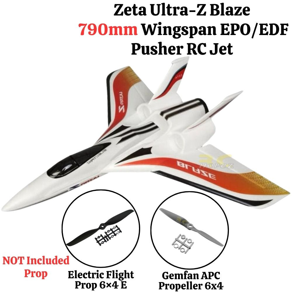 Zeta Ultra-Z Blaz 790mm Wingspan EPO/EDF Pusher RC Jet ZT002 – RC HOPEZ