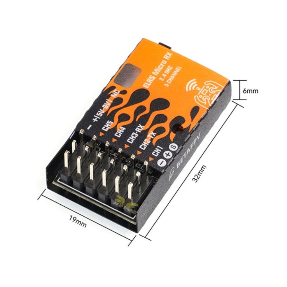 BETAFPV ExpressLRS ELRS 2.4G PWM 5CH Micro Receiver for Fixed-Wing ...