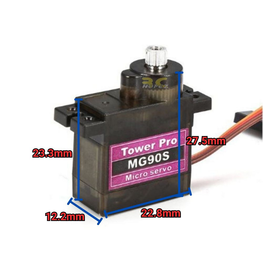 TowerPro MG90S 9g Micro Analog Metal Gear Servo 180 Degree with Servo ...
