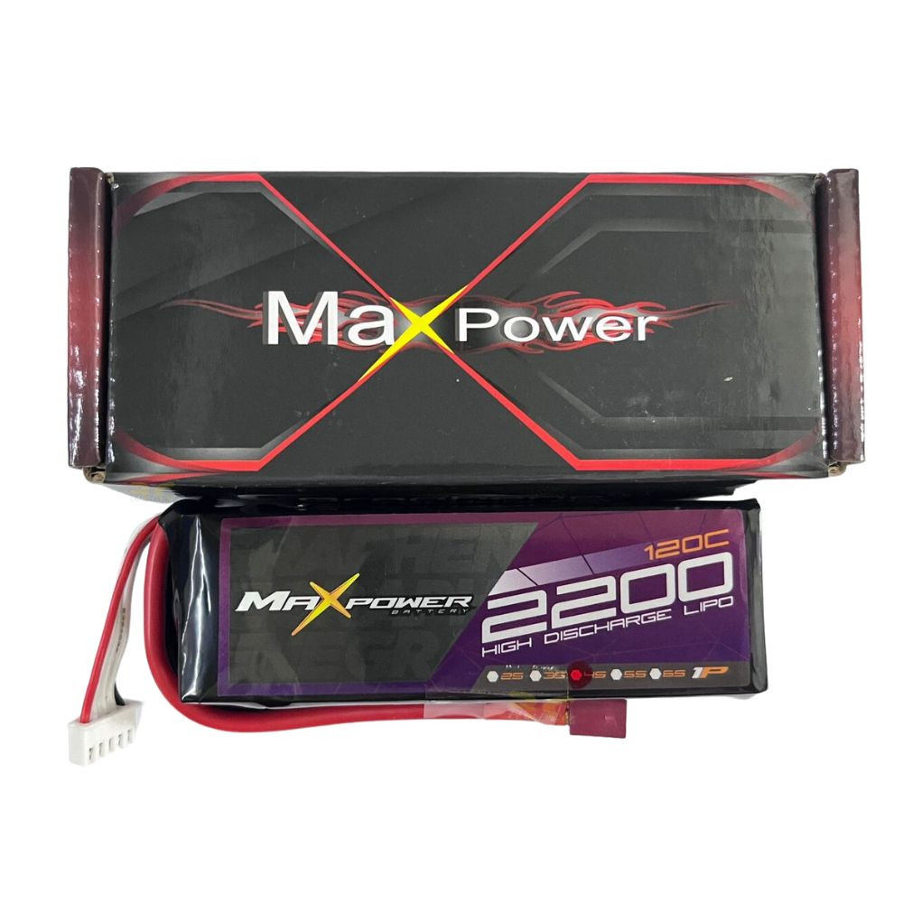 Maxpower Graphene Lipo 14.8V 2200mAh 120C 4S Lipo Battery with Dean ...