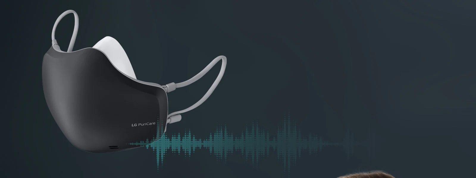 LG PuriCare Black Wearable Air Purifier Mask AP551ABFA | Bluetooth ...