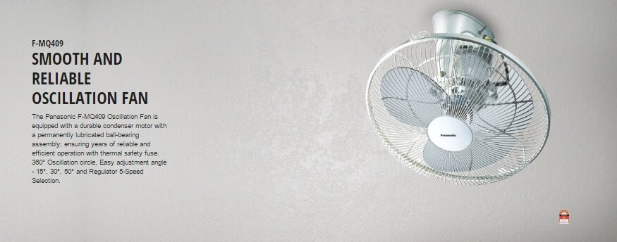 PANASONIC 16" Wall Fan F-MQ409 | Auto Fan Oscillation - 1NOWmy Digimate ...