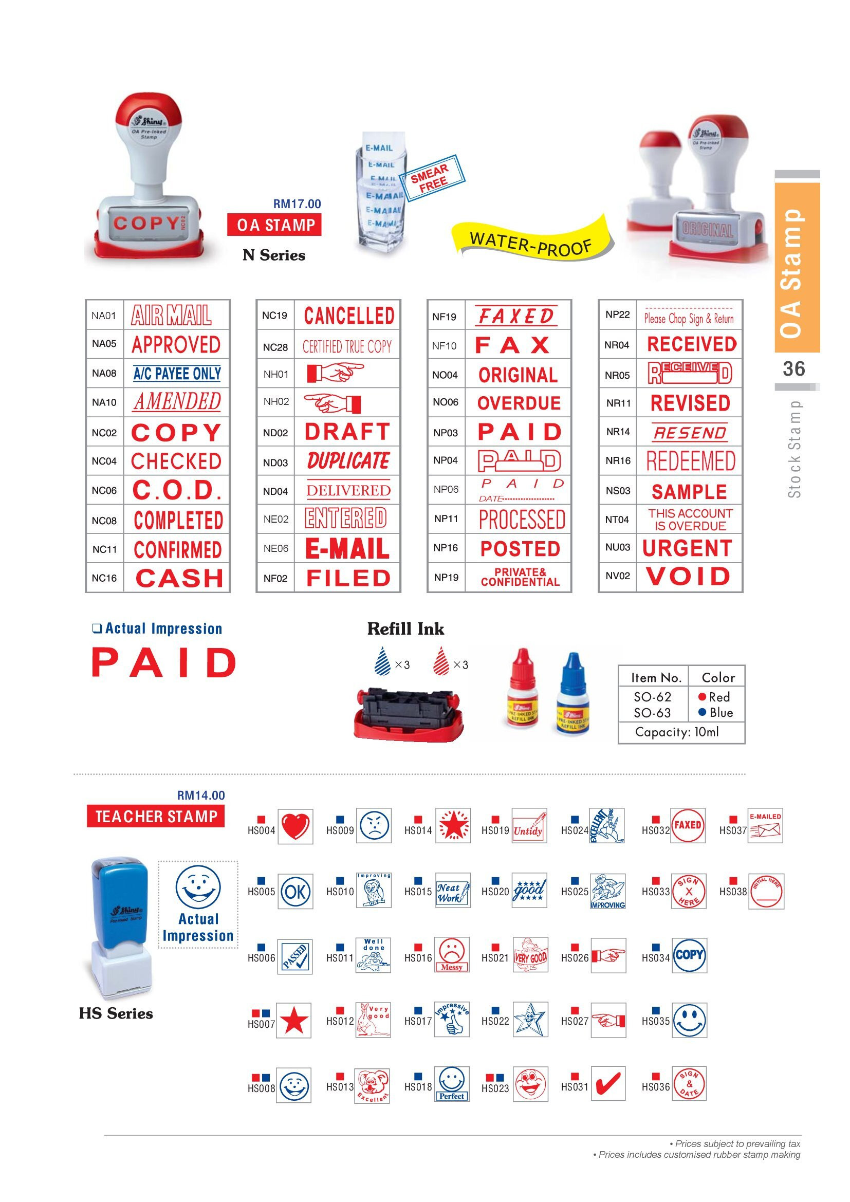 Shiny S-853 Black Ink Printer Line Self Inking Stamp SHY-S853-BK - Pepper Spray Malaysia ...