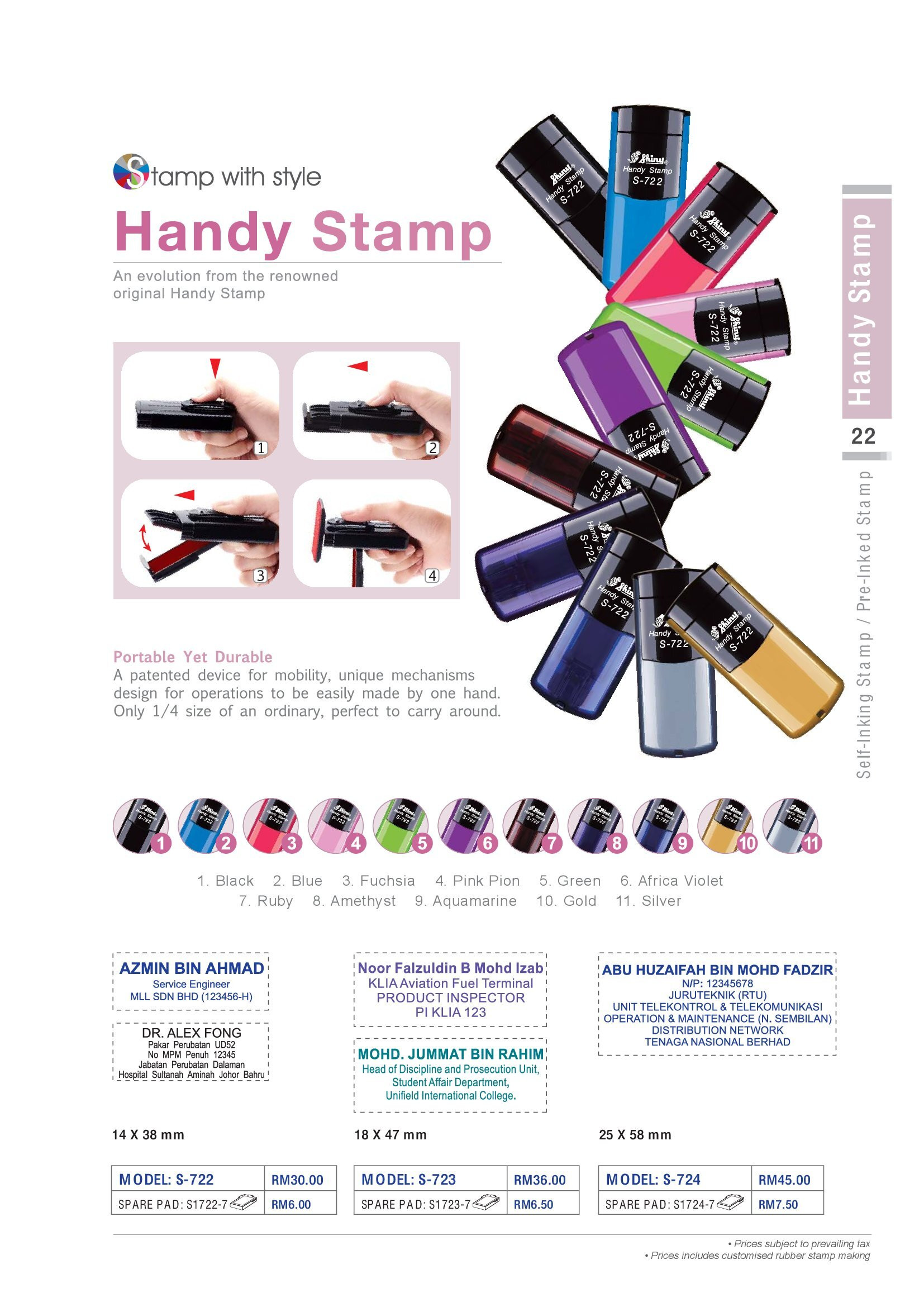 Shiny S-853 Black Ink Printer Line Self Inking Stamp SHY-S853-BK - Pepper Spray Malaysia ...