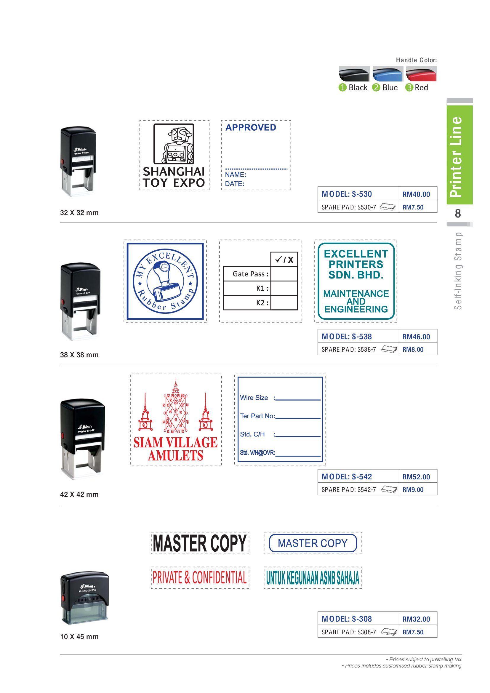Shiny S-853 Black Ink Printer Line Self Inking Stamp SHY-S853-BK - Pepper Spray Malaysia ...