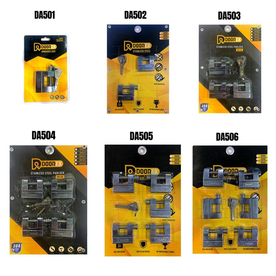 DOOREX DA500MK Brass Armoured Lock - Pepper Spray Malaysia- Personal Safety Products - Esales ...