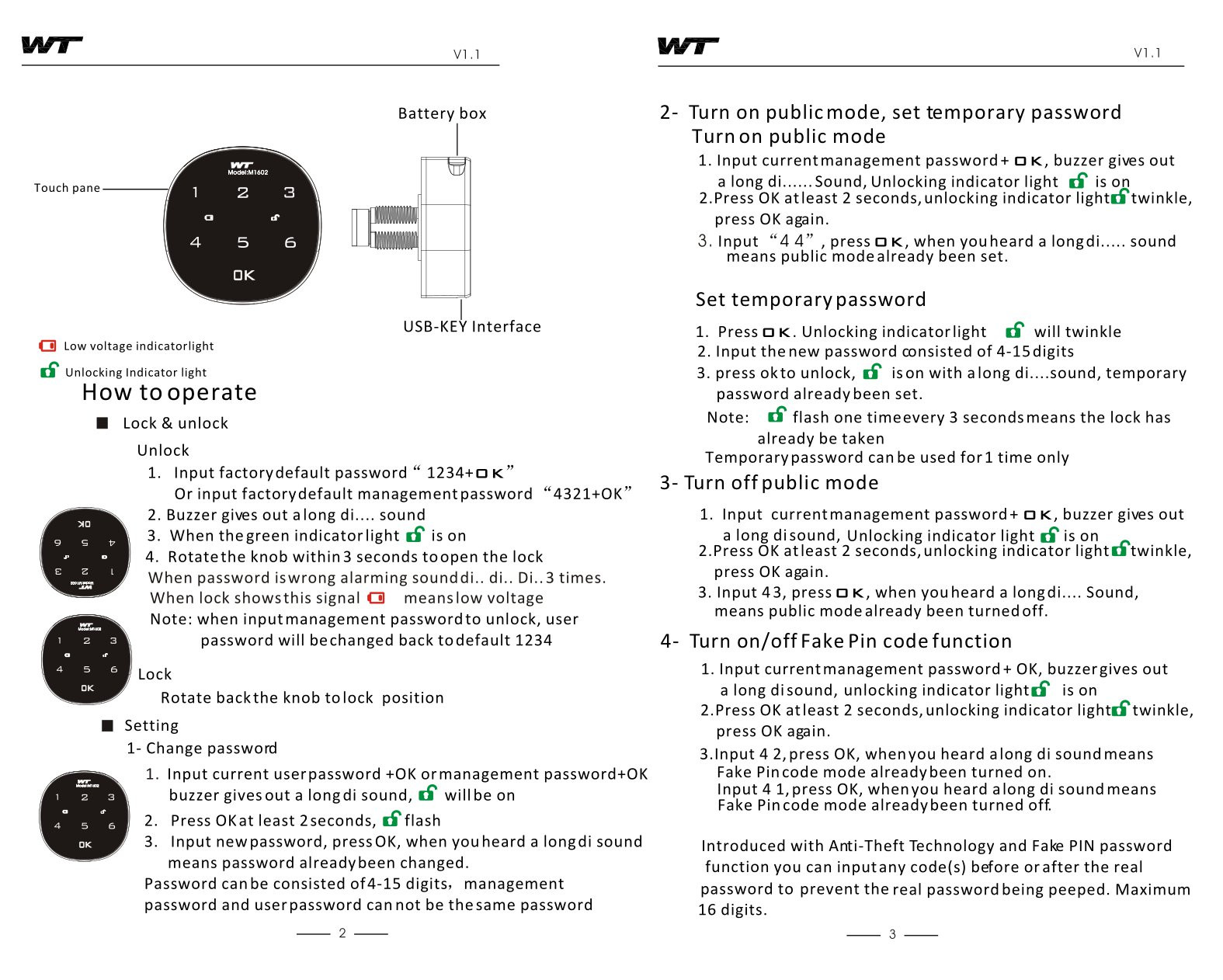 WT M1602-20mm 6 Digital Combination Cam Lock - Pepper Spray Malaysia ...