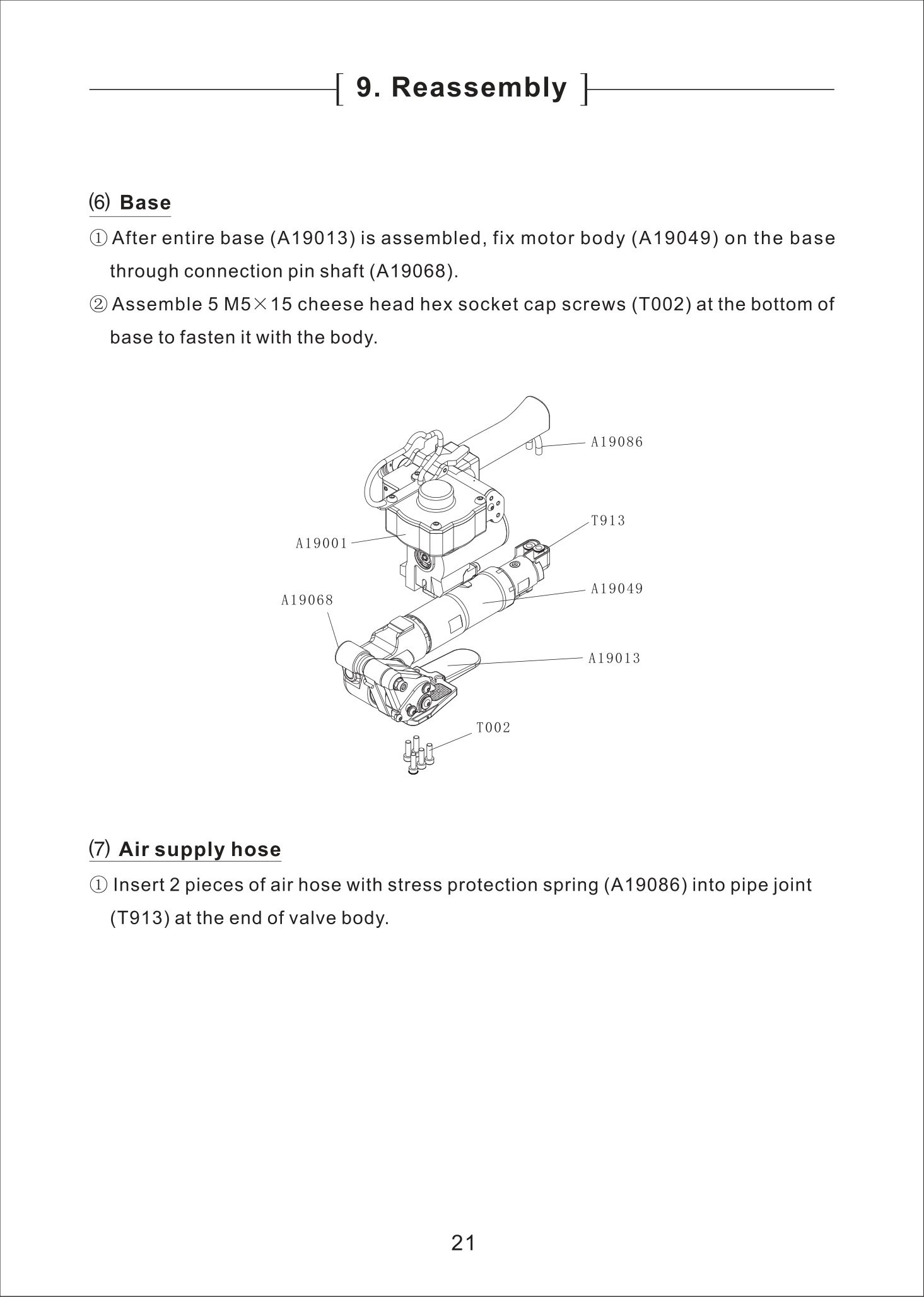 PP & PET Strapping Tool A19 A25 B19 B25 Hand-held Pneumatic Strapping Tools Plastic Pneumatic ...