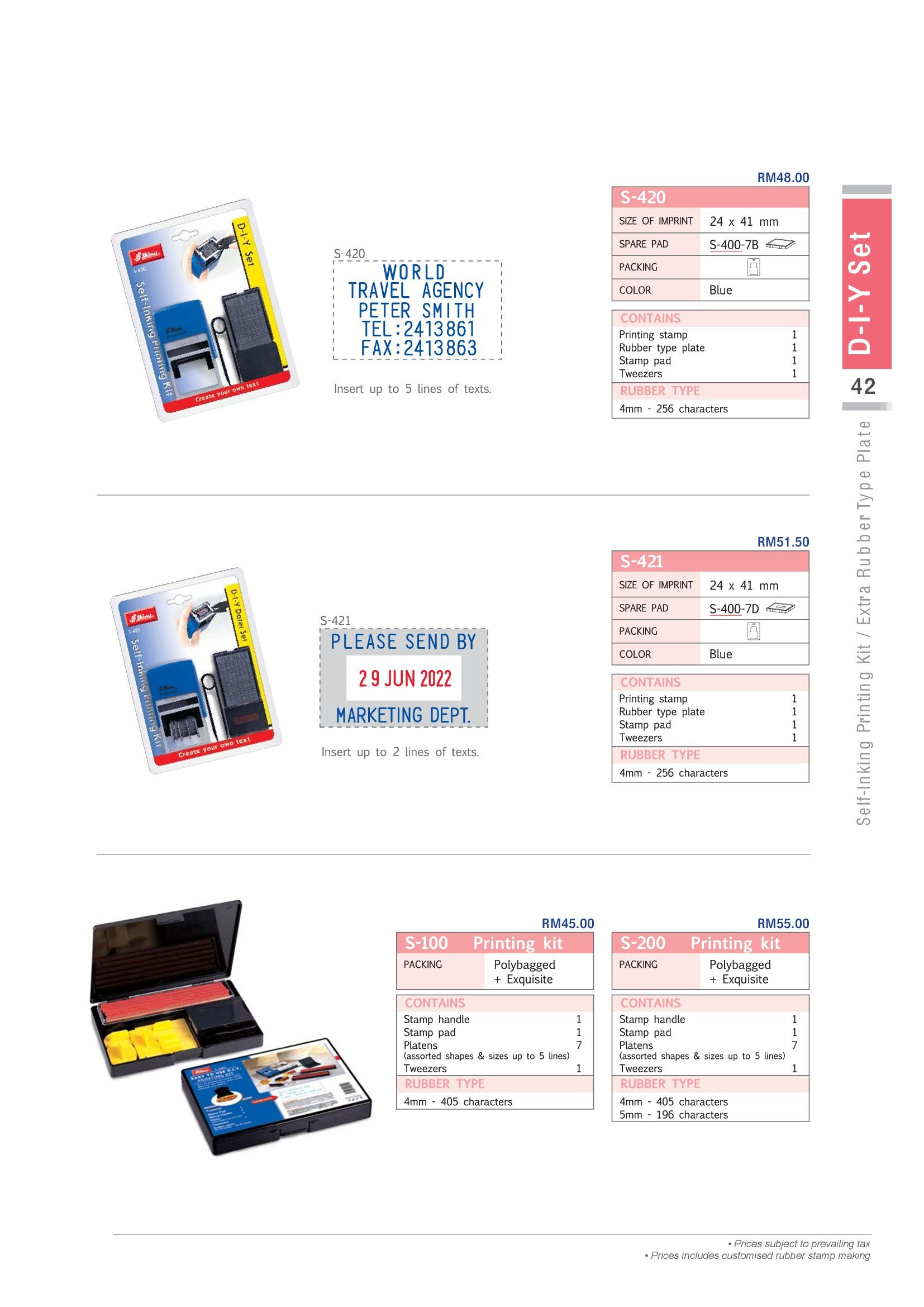 Shiny S-853 Black Ink Printer Line Self Inking Stamp SHY-S853-BK ...