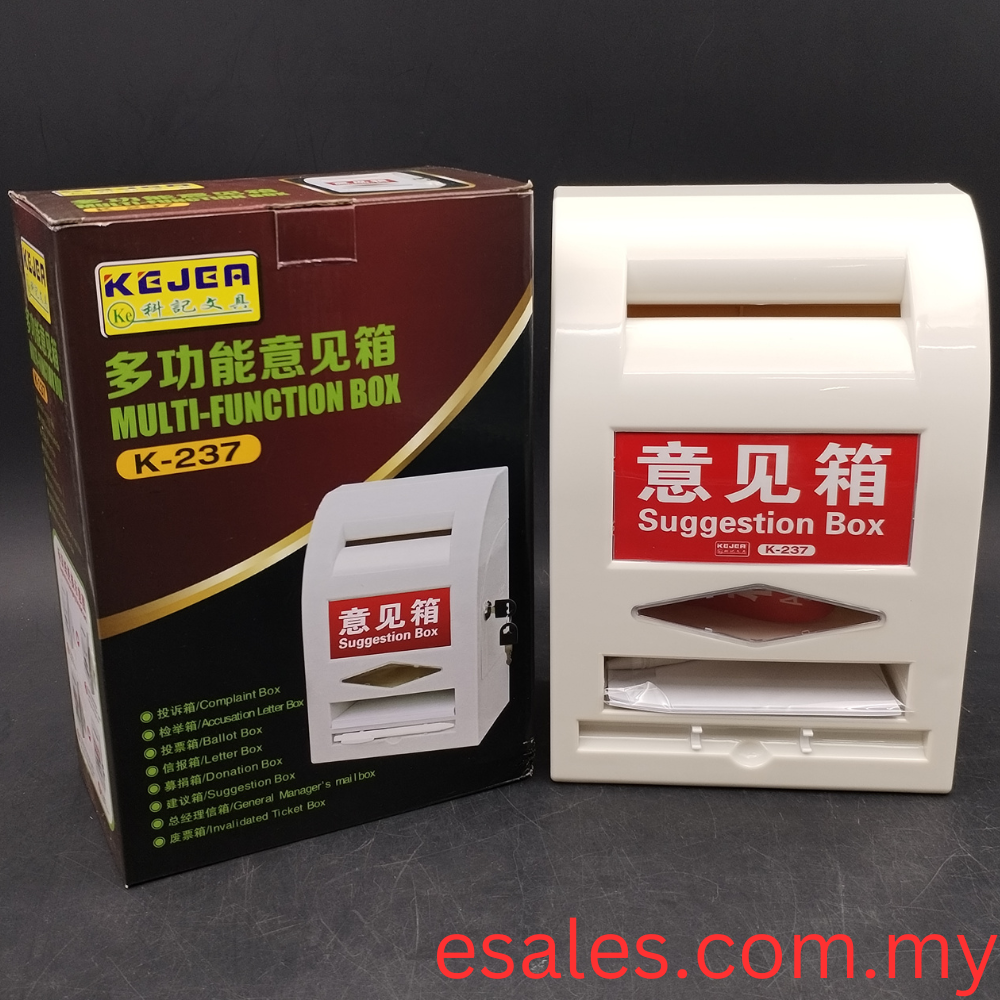 KEJEA K-238 GREY Multi-Function Box, Letter Box, Suggestion Box, 210x297x120mm - Pepper Spray ...