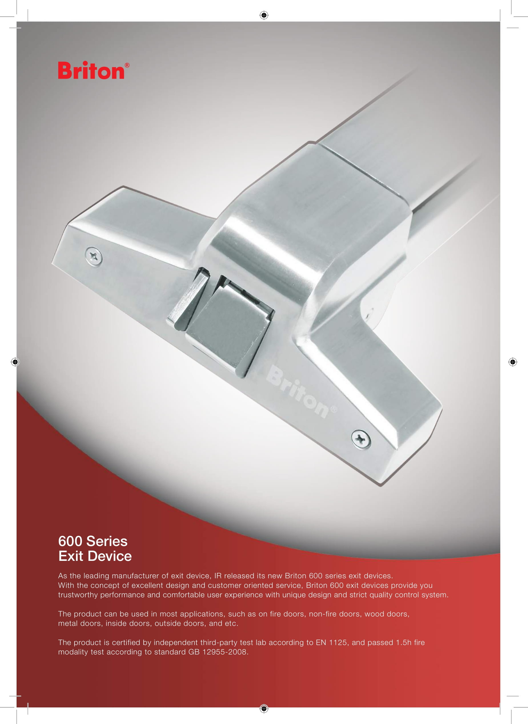 BRITON 600 SERIES BT600-F.V.SE EXIT DEVICE (VERTICAL) - Pepper Spray ...